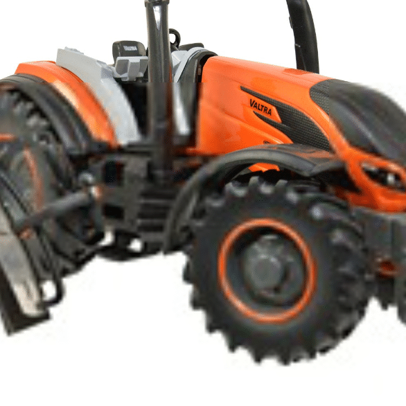 A scale model Metallic Orange Valtra T254 tractor