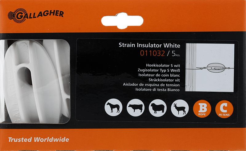 GALLAGHER Corner insulator S, reinforced (white, pack of 5) - Thurlow ...