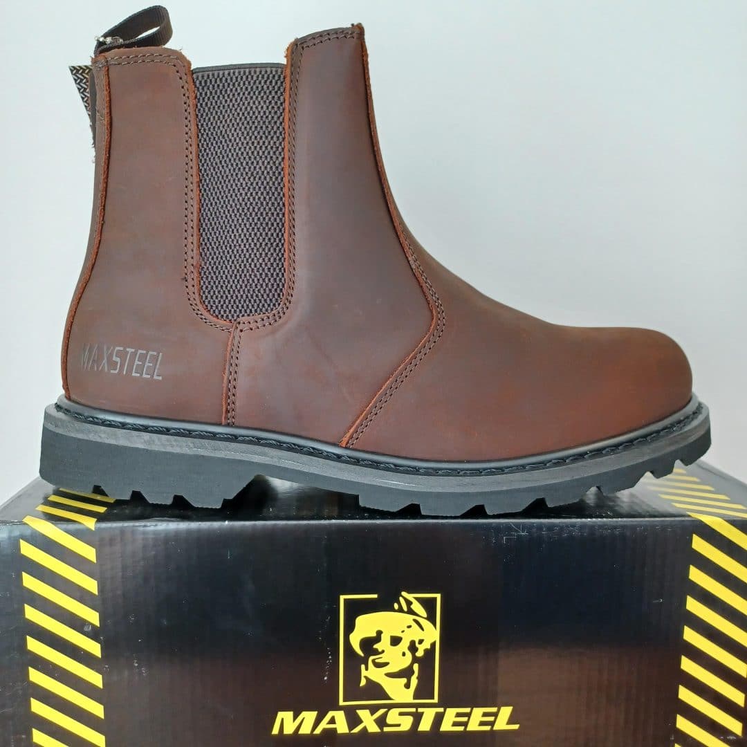 Maxsteel Goodyear Welted Slip On Safety Boots