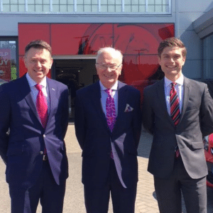 John Thurlow (centre) with his son James Thurlow (left) and grandson ...